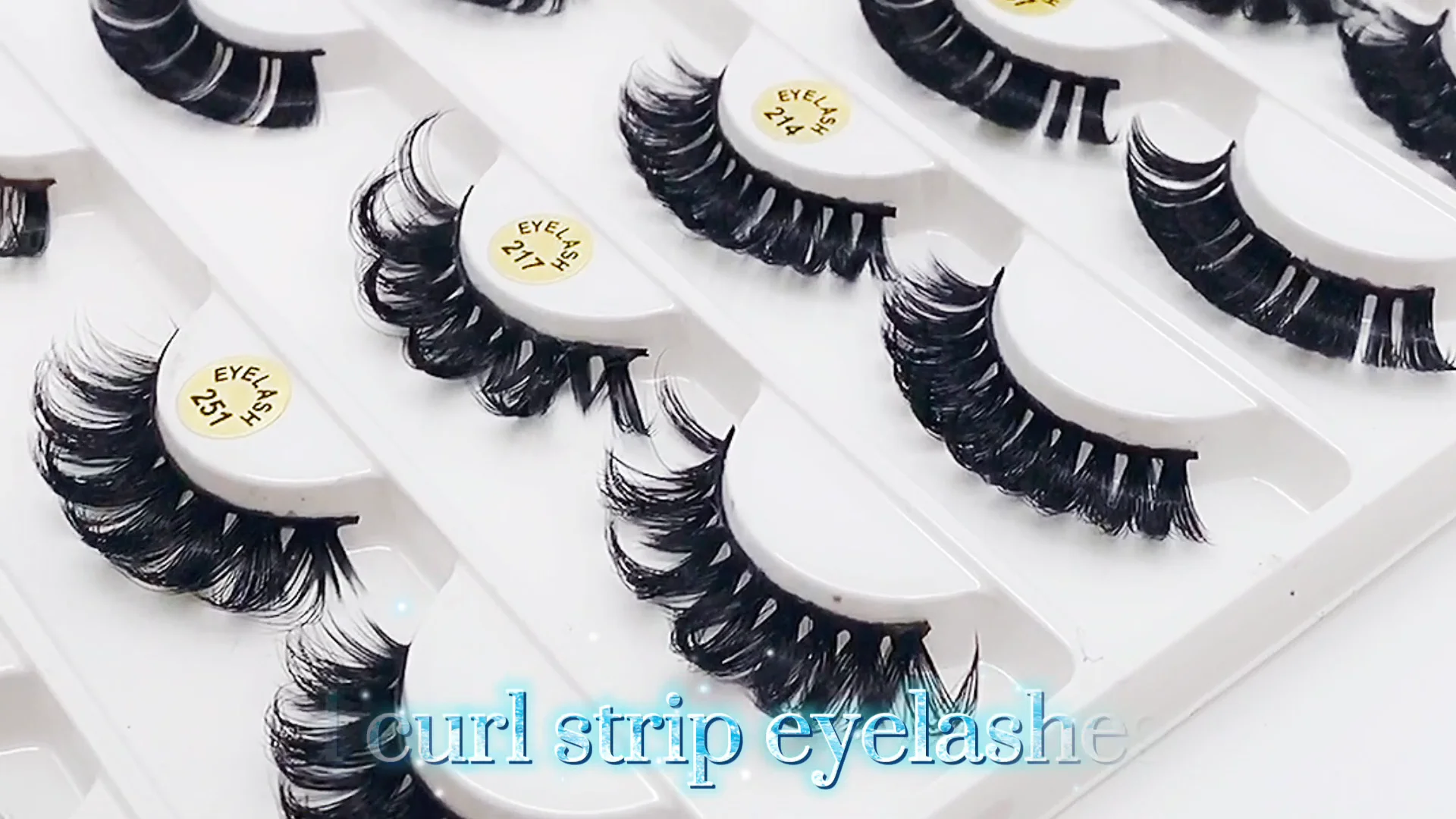 Full Strip Eyelashes Faux Mink 10mm C D Curl Strip Eyelashes Russian 3d ...
