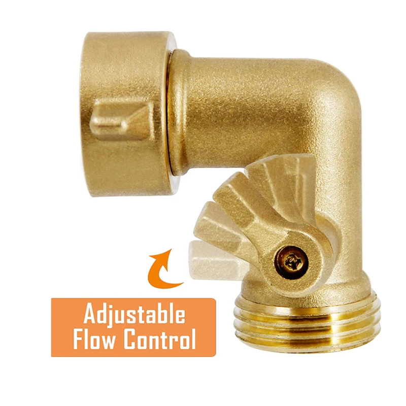 Garden Hose Elbow Connector,90 Degree Brass Garden Hose Elbow Adapter ...