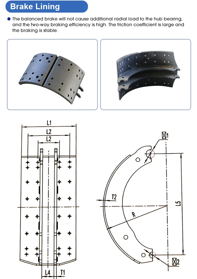 Customizable Semi Truck Brake Shoe Heavy Duty Brake Shoe For Heavy ...