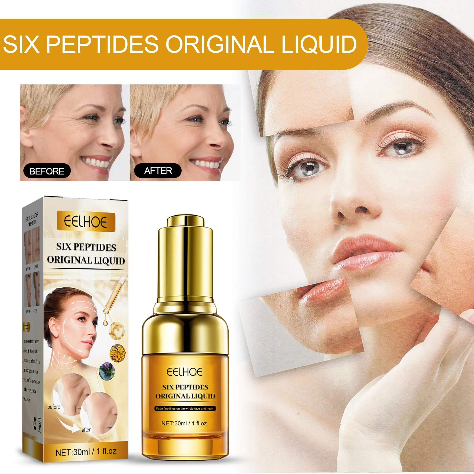Eelhoe Hexapeptide Essence Anti Wrinkle Firming Hyaluronic Acid Facial