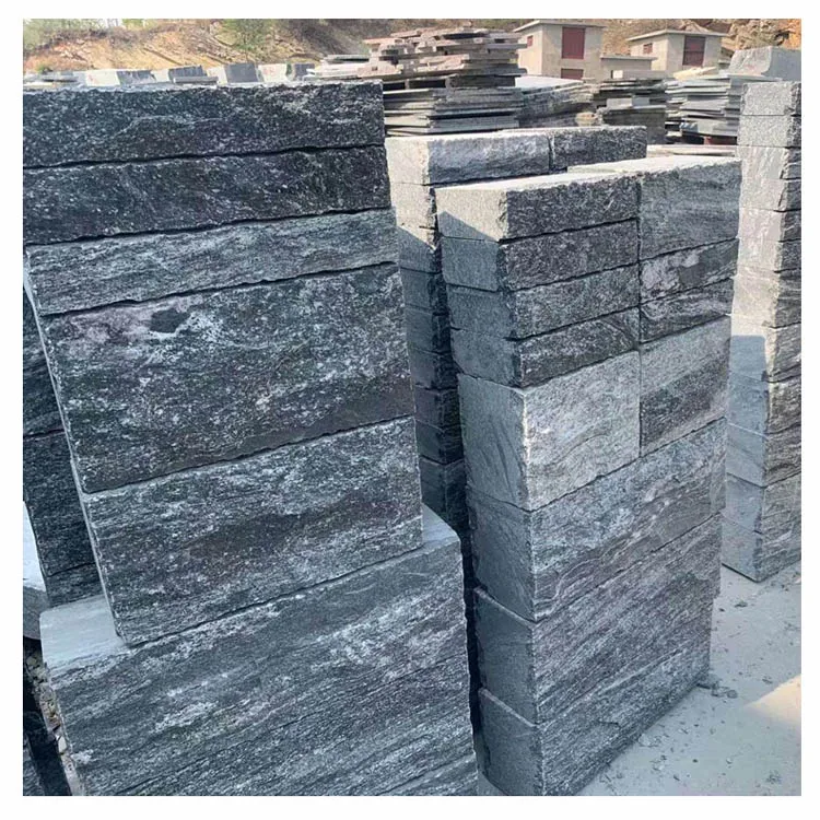 Rectangular Granite Tile Black Granite Facade Stone Prices Stone ...