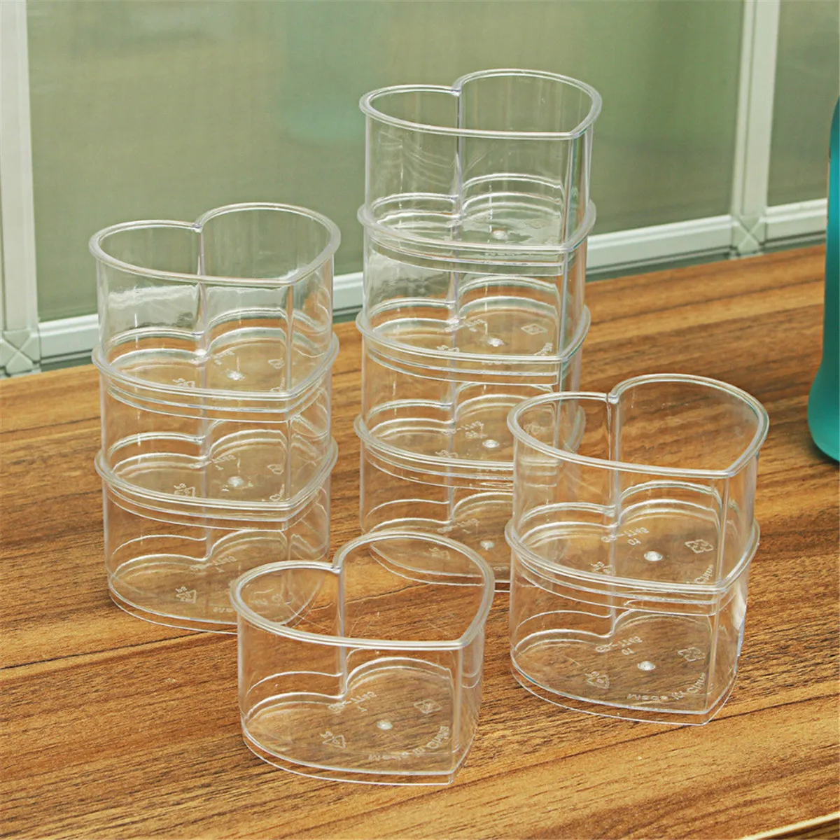 5 Oz Clear Plastic Mini Heart Cup - Eco Friendly Dessert Container