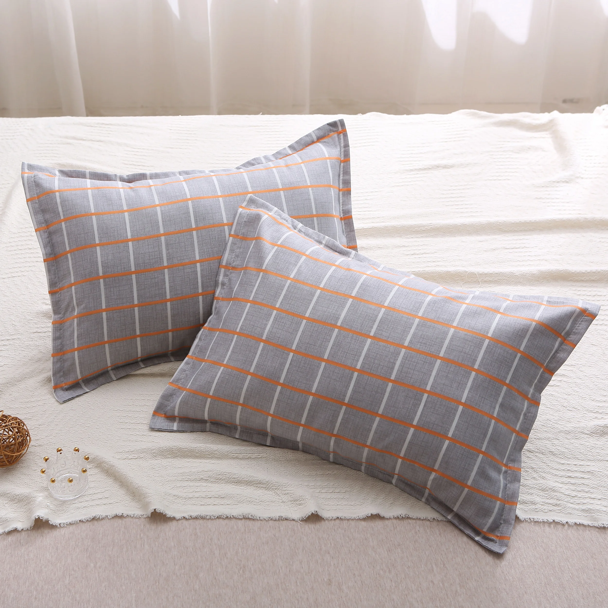 Cotton Striped Pattern Single Pillowcase Durable High Quality For Home ...