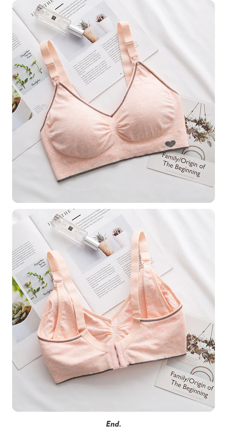Wholesale LOGO Custom Modal Heart Pattern Maternity Bra
