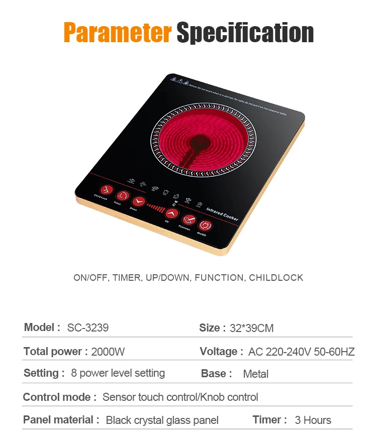 Ultra Slim Infrared Cooker - Efficient Cooking Solutions