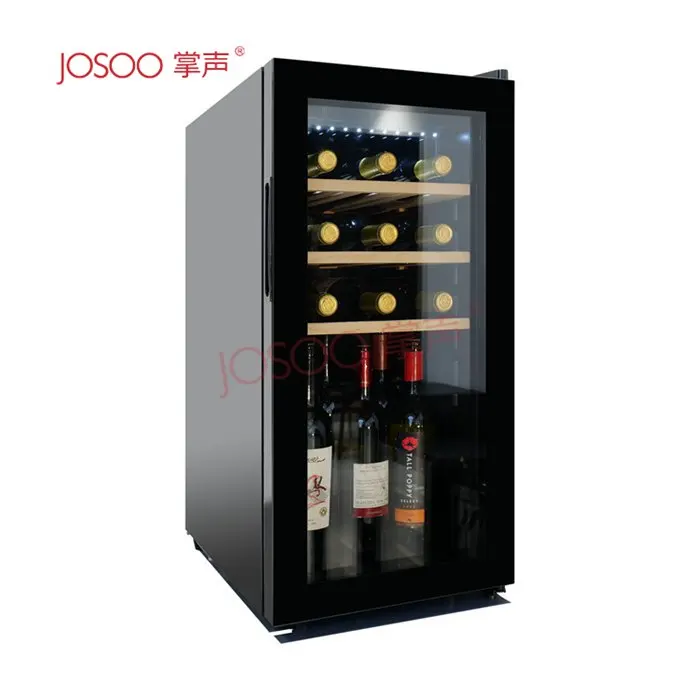 Free Standing Mini Fridge Recessed Handle Full Glass Door Counter-top ...