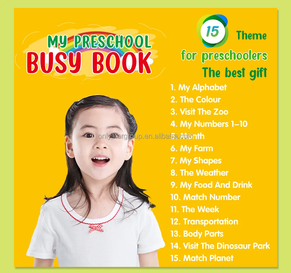 My Busy Book For Toddlers Preschool Activity Book Educational Abc ...