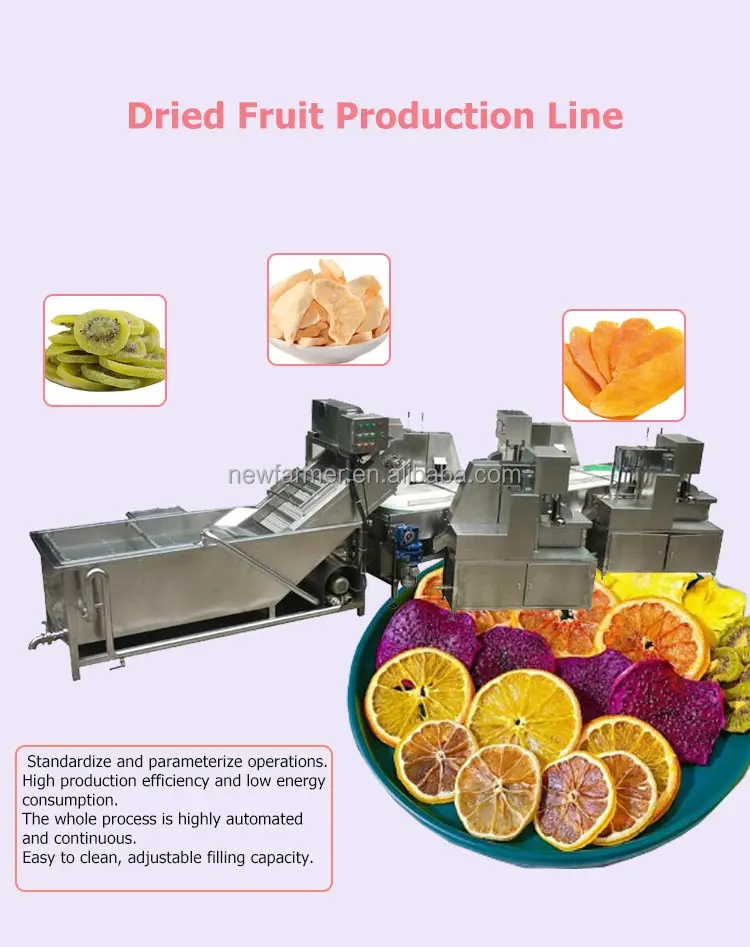 Automatic Dried Fruit and Vegetable Production Line Dehydrated Dry ...