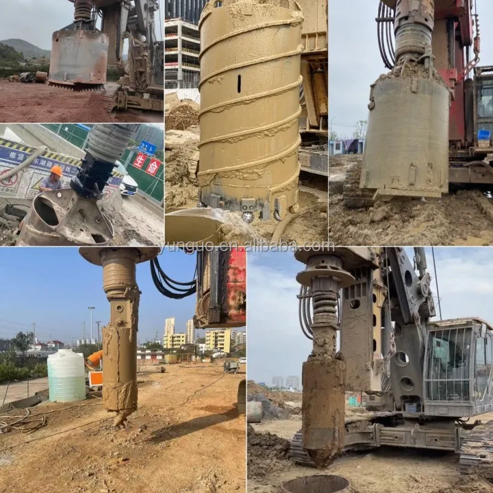 Rotary Drill Bucket With Chisel & Flat Teeth For Rock&cobble Formation ...