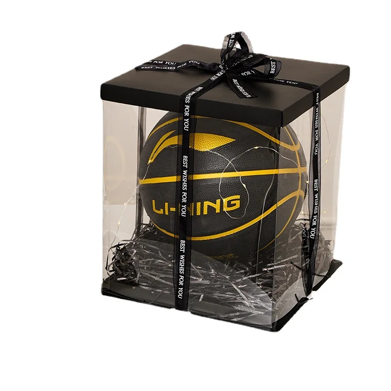 Clear Pvc Empty Box Beautiful Birthday Gift Boys Basketball Packaging ...