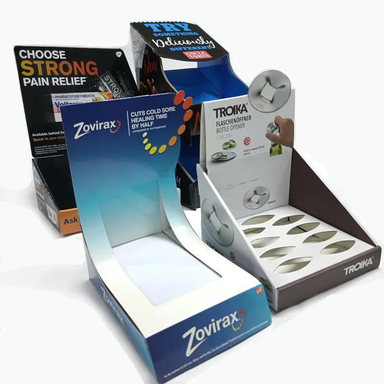 Advertising Cardboard Display Unit Box Carton Small Counter Table Top ...
