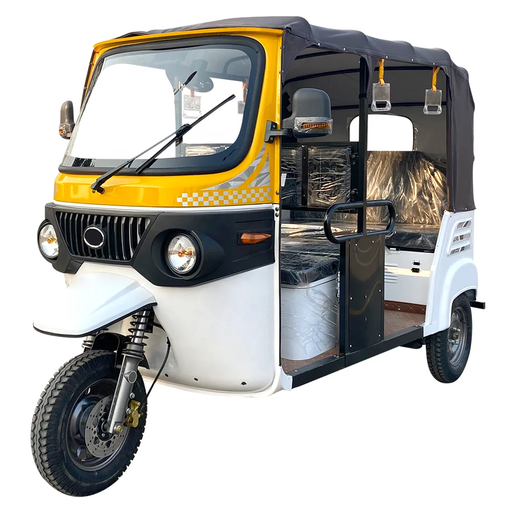 Bajaj Passenger Tricycle 60V1500W Battery Operation Hybrid Three Wheel ...