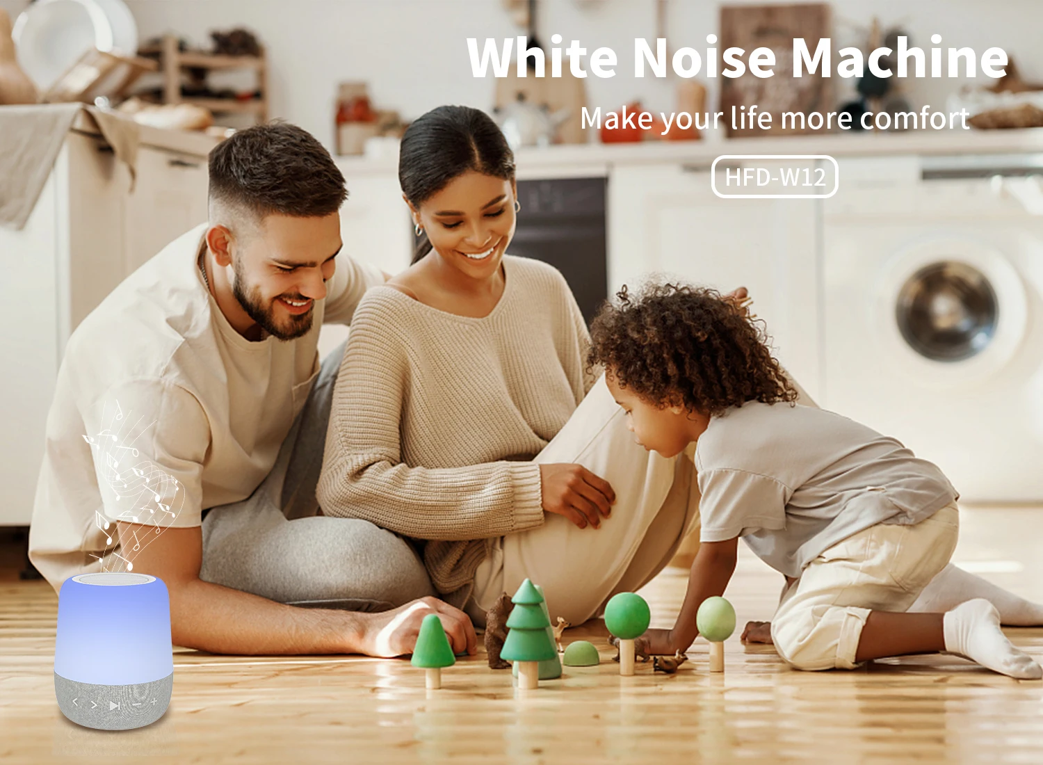 Hi-FiD Touch Lighting Control Therapy White Noise Sound Machine With 30 ...