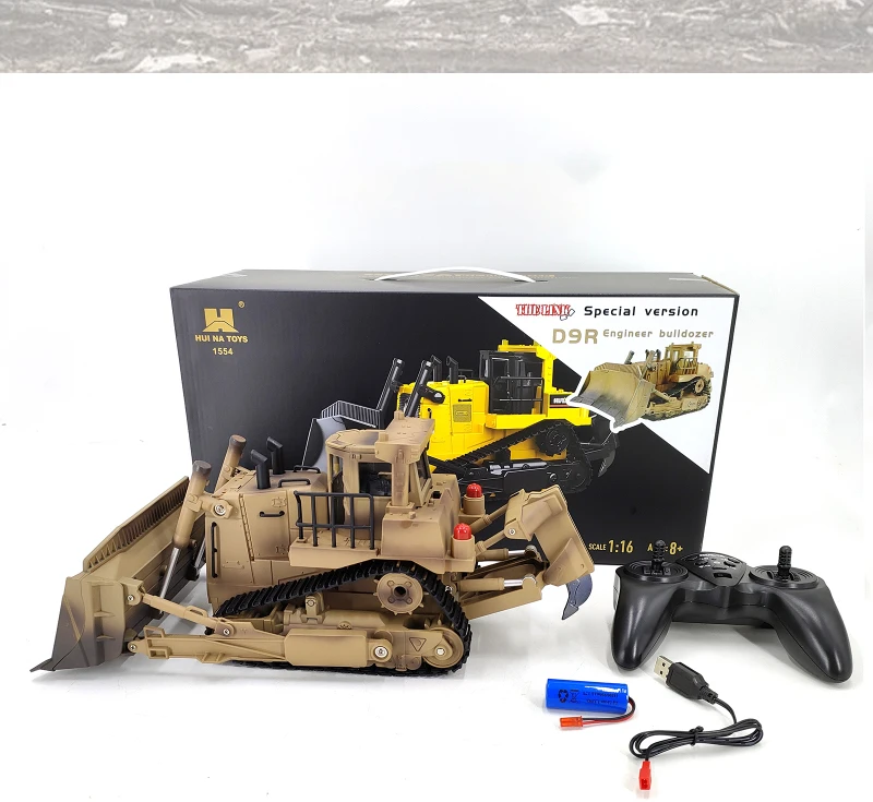 Hot Hoshi Huina D9r Desert Rc Engineer Car 2.4g 1/18 9ch Bulldozer 30m ...