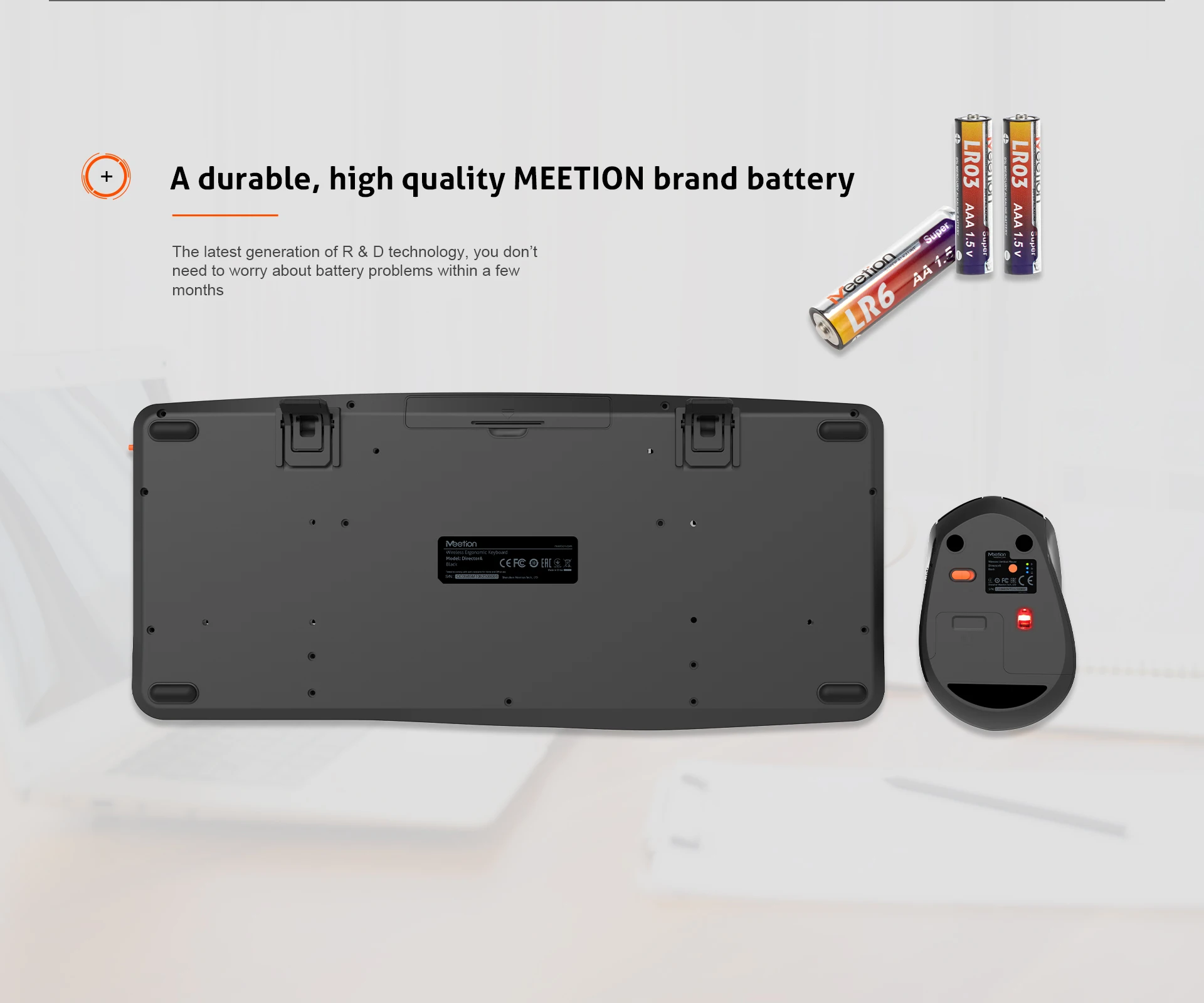 Meetion DirectorA Full-Size Dual Model Wireless Mouse and Keyboard ...