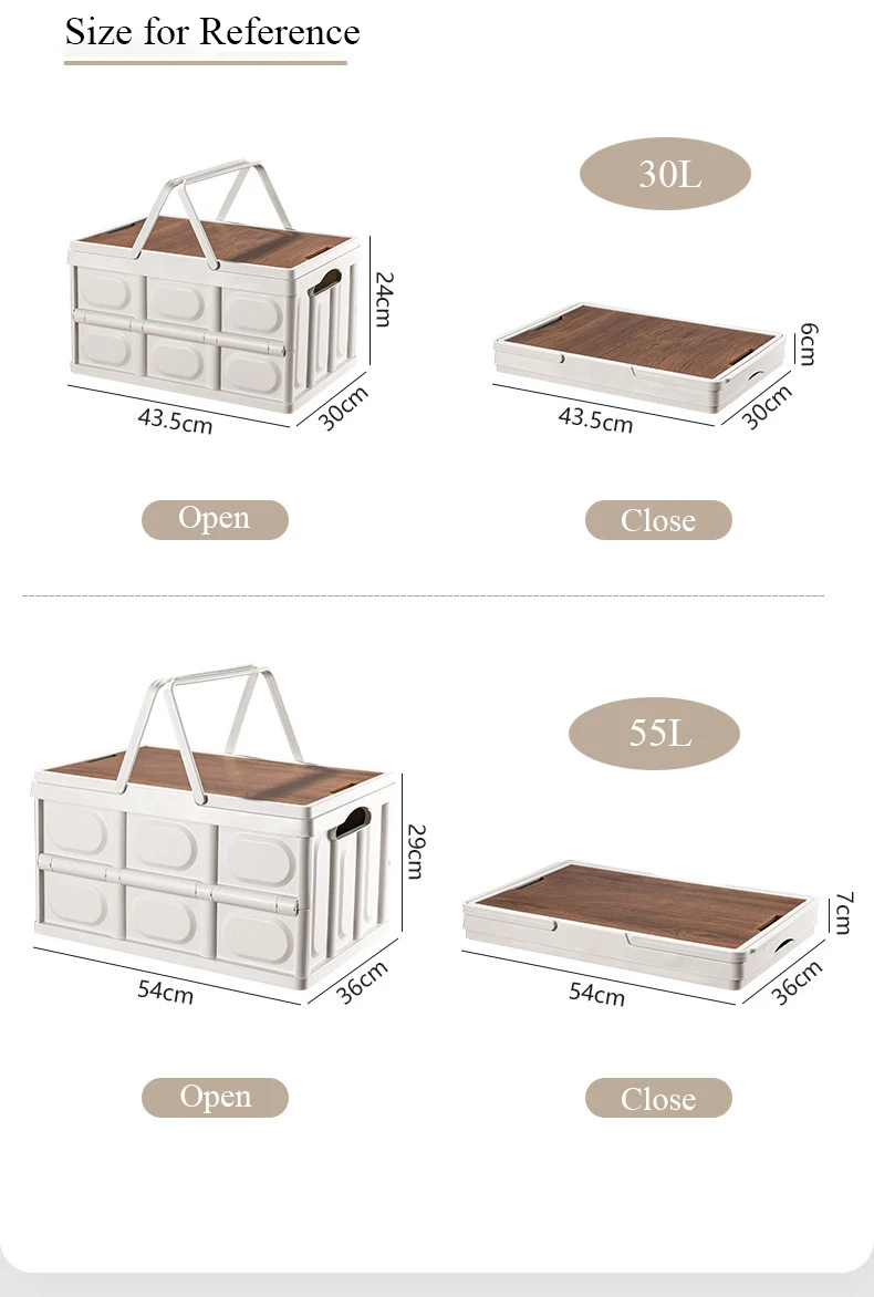 Hot Selling Foldable Basket Portable Folding Storage Box With Handle ...