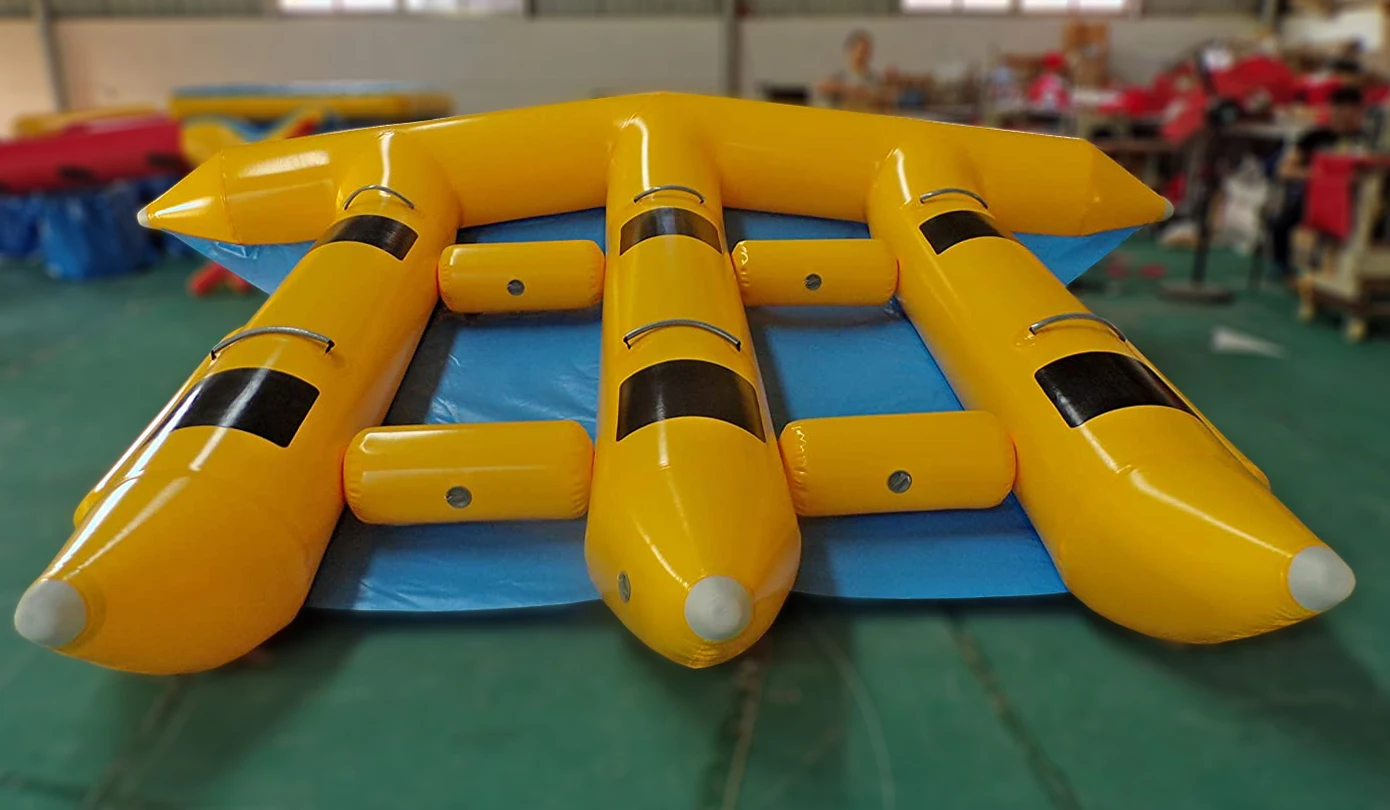 6 Passenger Flying PVC Inflatable Banana Tube Towable Banana Boat ...