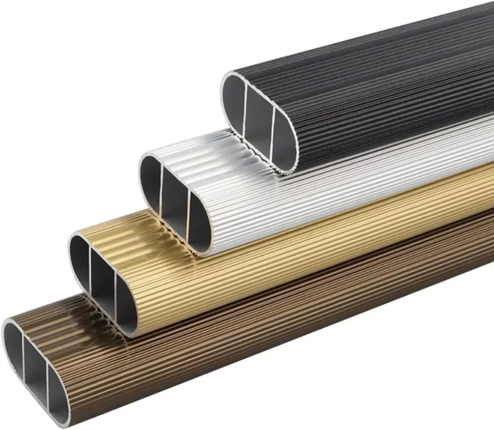 Oval Closet Rods Heavy Duty Aluminium Alloy Wardrobe Rod Application ...