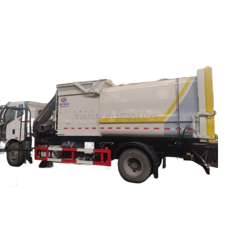 Faw Compression Hook Lifting Garbage Vehicle 200l 15m3 Marketing Motor ...