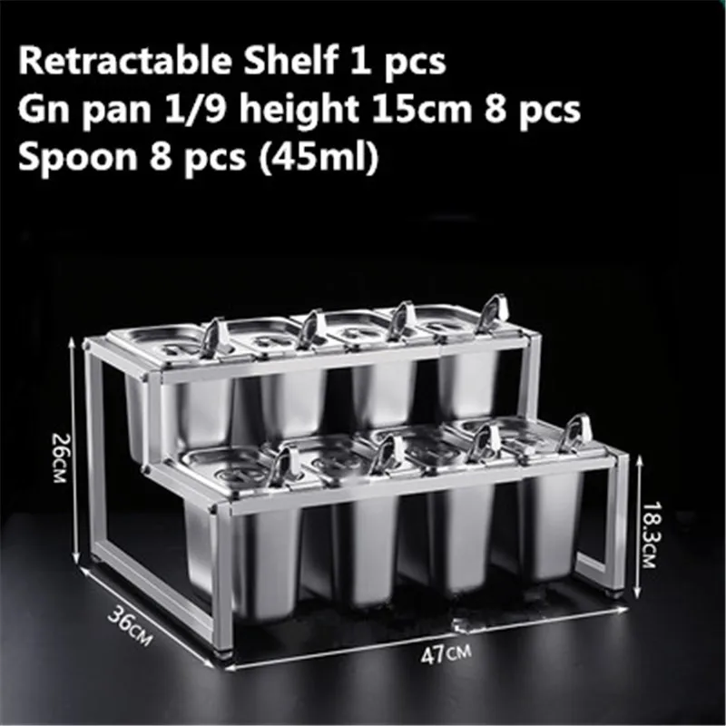 Commercial 2023 Rack Serving Buffet Milk Tea Shop Salad Bowl Tray Basin ...