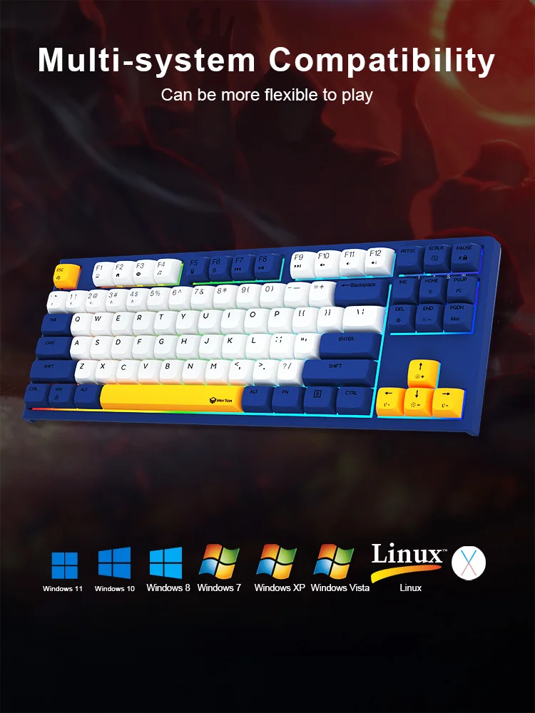 Meetion Btk010 Rgb Wireless Mechanical Keyboard Gaming Office Ce Red ...