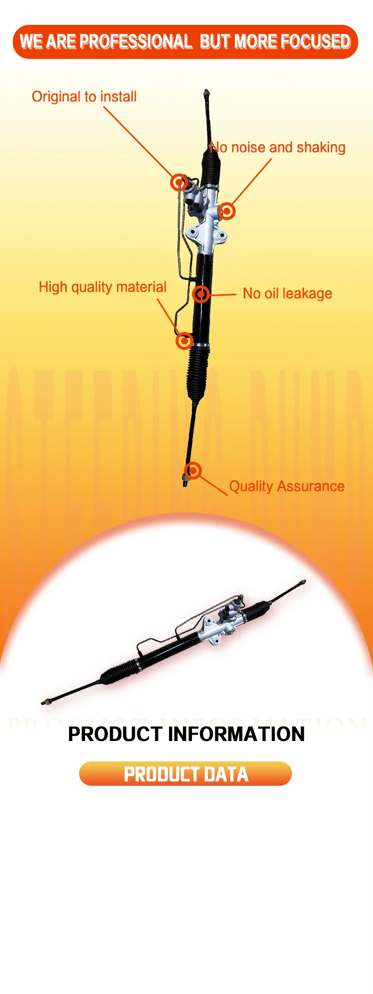 Rack and Pinion Power Steering for Hyundai Porter2