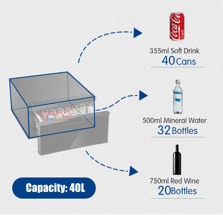 LED Display 40L Fridge Cabinet - Efficient Cooling Solutions