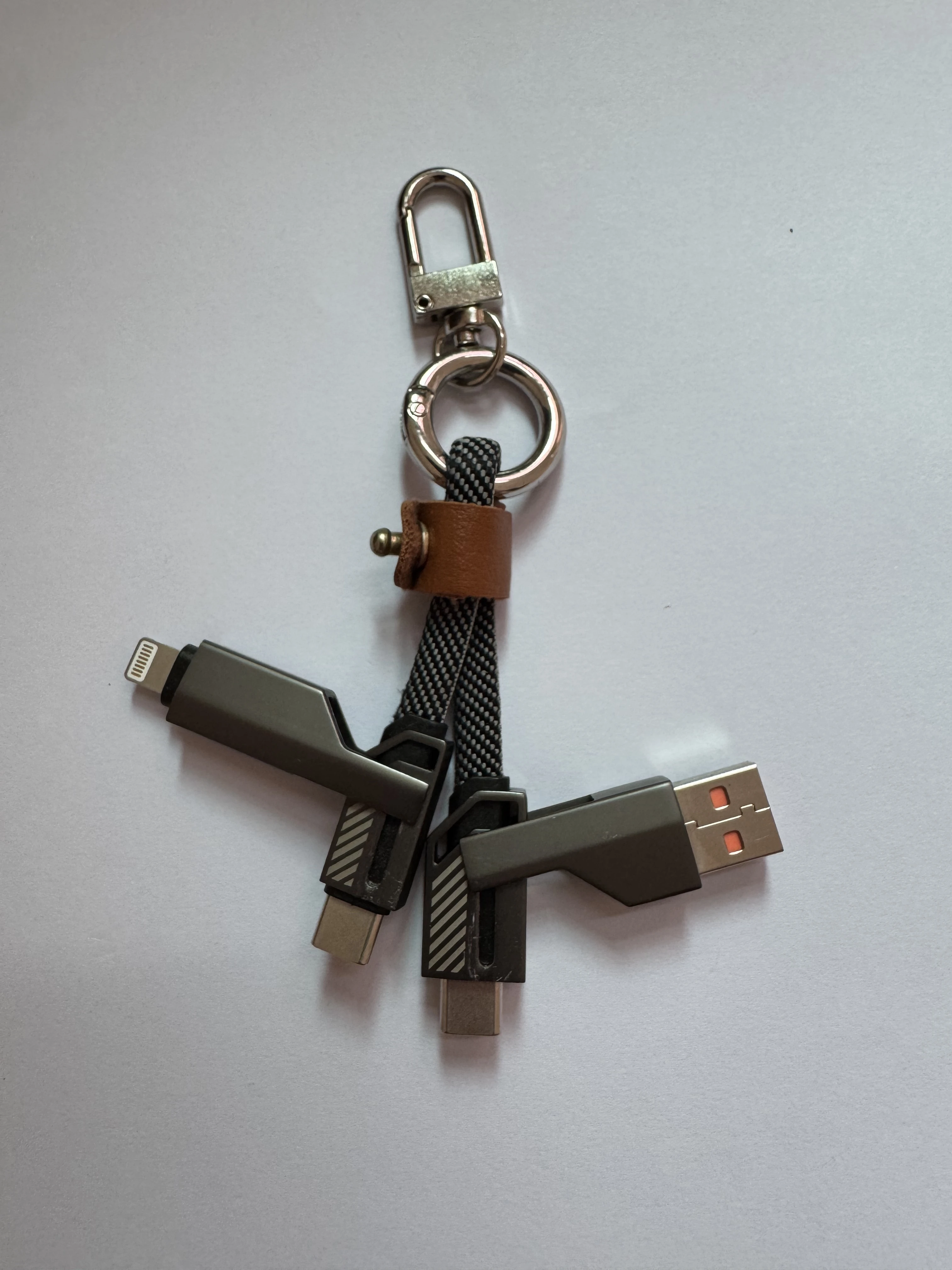 Three-in-One Fast Charge 3A Braid Shielding MicroUSB Data Cable Key ...