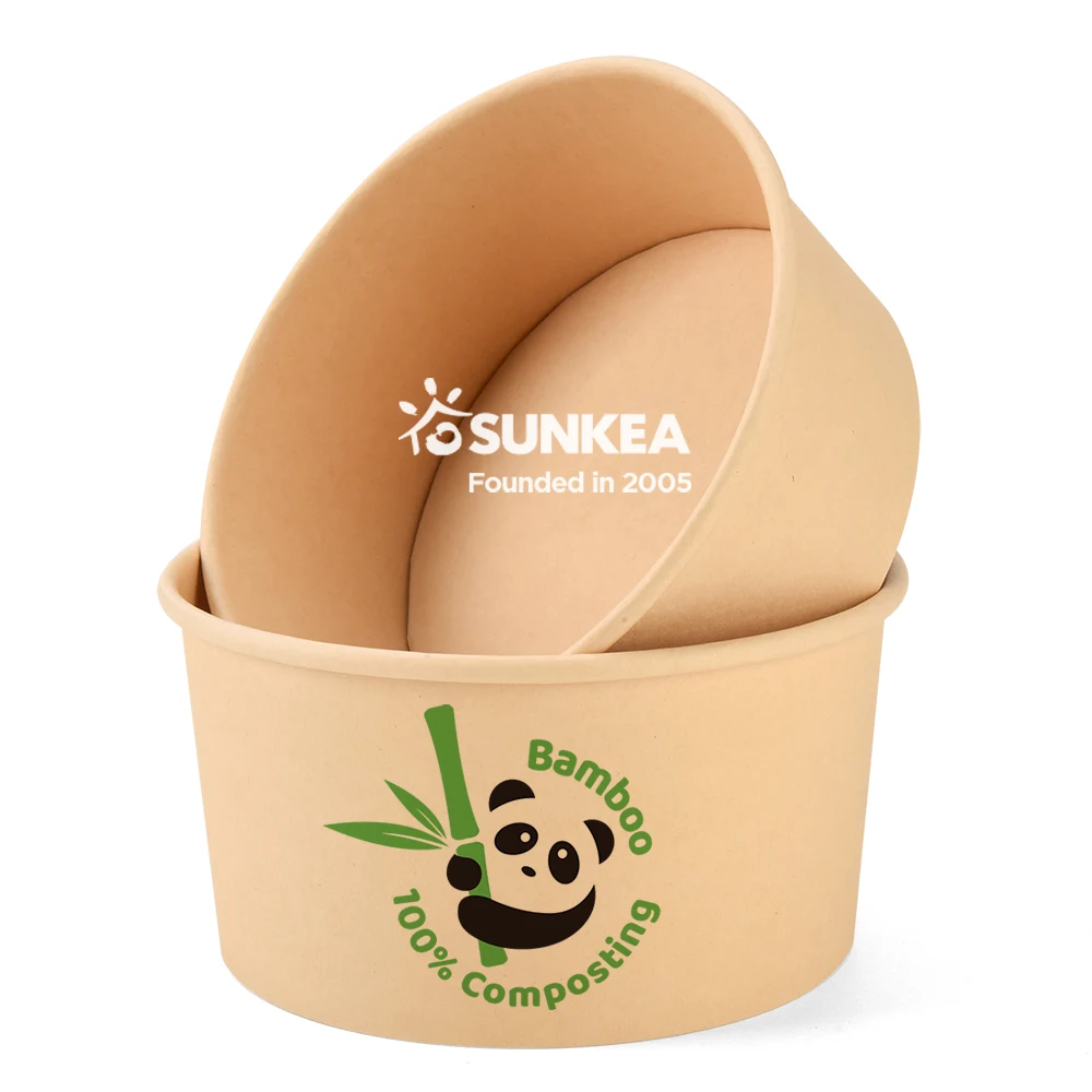 Wholesale Disposable Bamboo Food Packaging Salad Bowls With Lids - Buy ...
