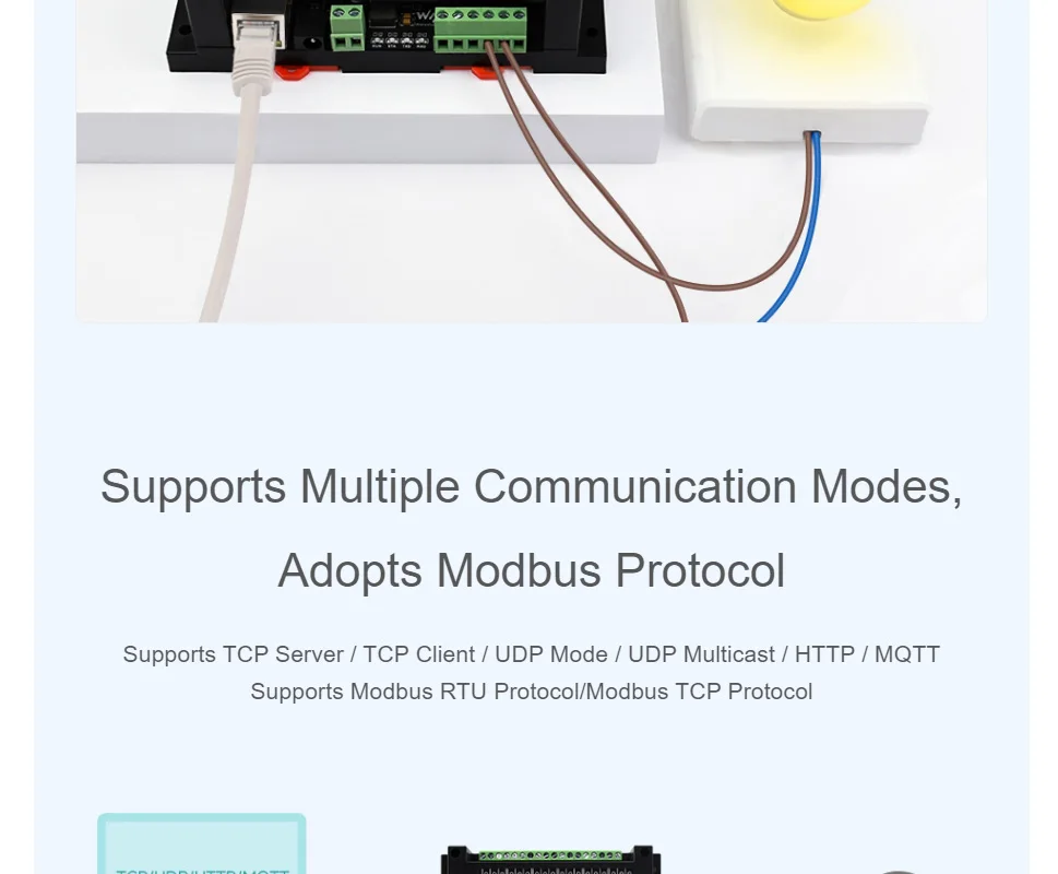 8-ch Ethernet Relay Module with Modbus RTU/TCP Protocol