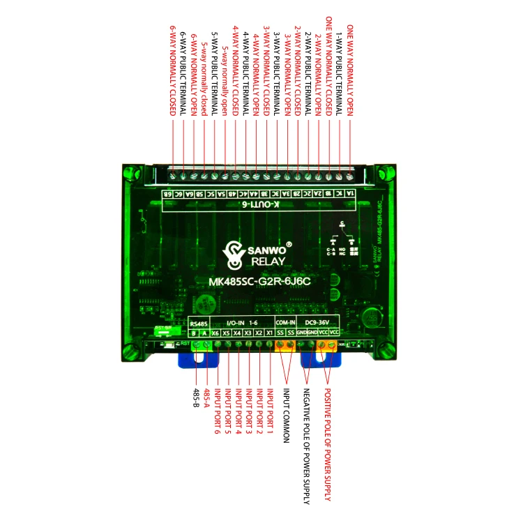 16-channel RS485 Relay Control Module with Modbus Support