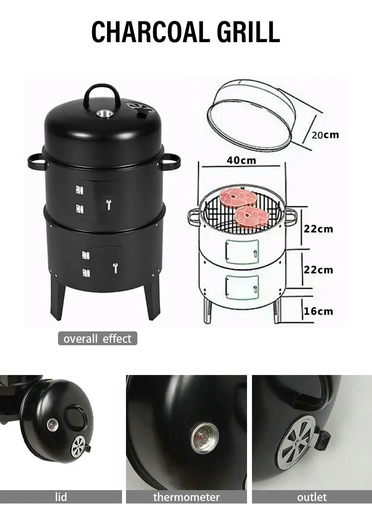 Wholesale 3-Tier Vertical Iron Tower for Outdoor Garden Barrel-Shaped ...