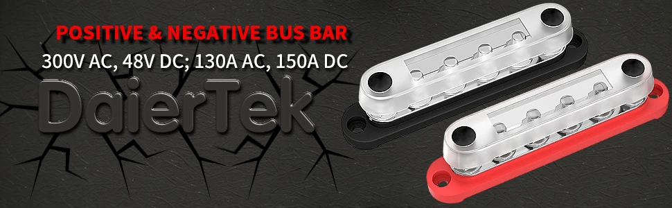 M6 Bus Bar Power 100a 150a Terminal Block 12v Automotive Battery Power Distribution Terminal ...