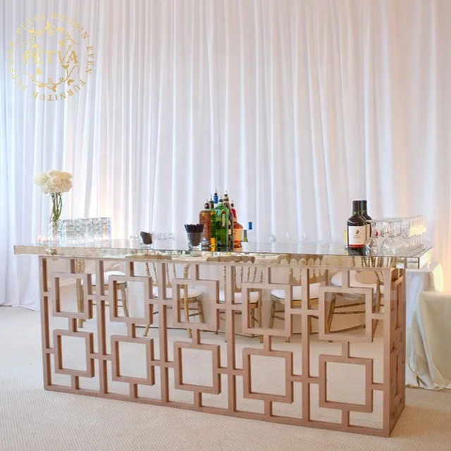 Modern Silver Bar Counter Design - Perfect for Events