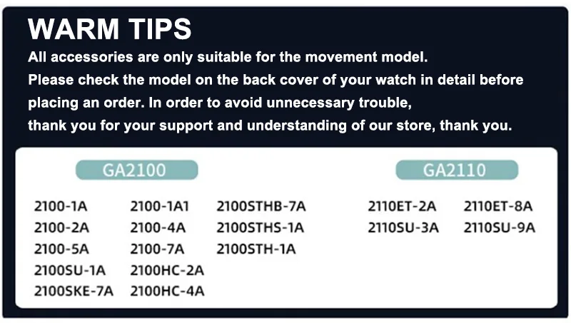 Men's Watch Retrofit Mod Kit - Upgrade Your G Shock GA2100