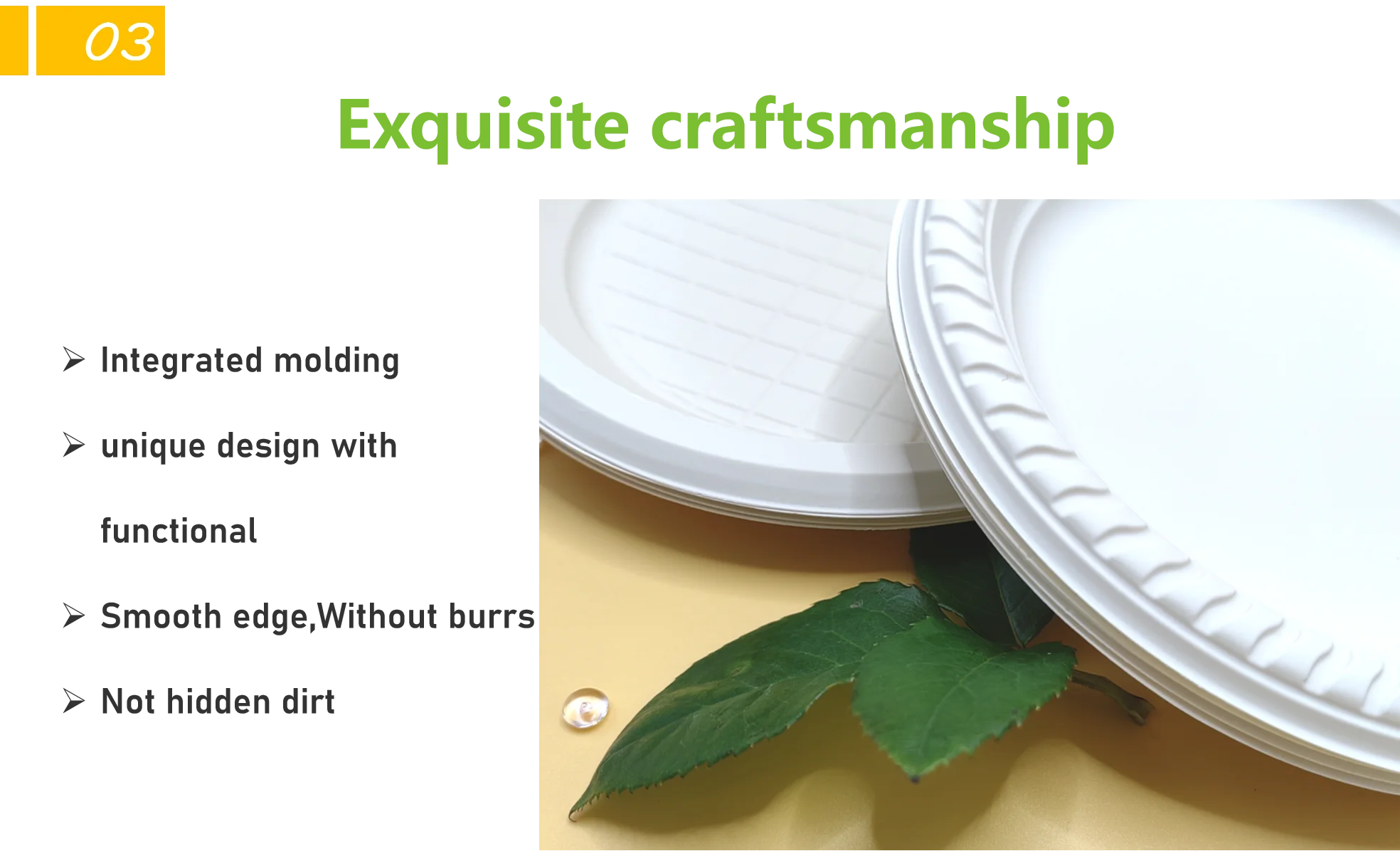 Grease-resistant Biodegradable Disposable Eco-friendly Dinner Plates ...
