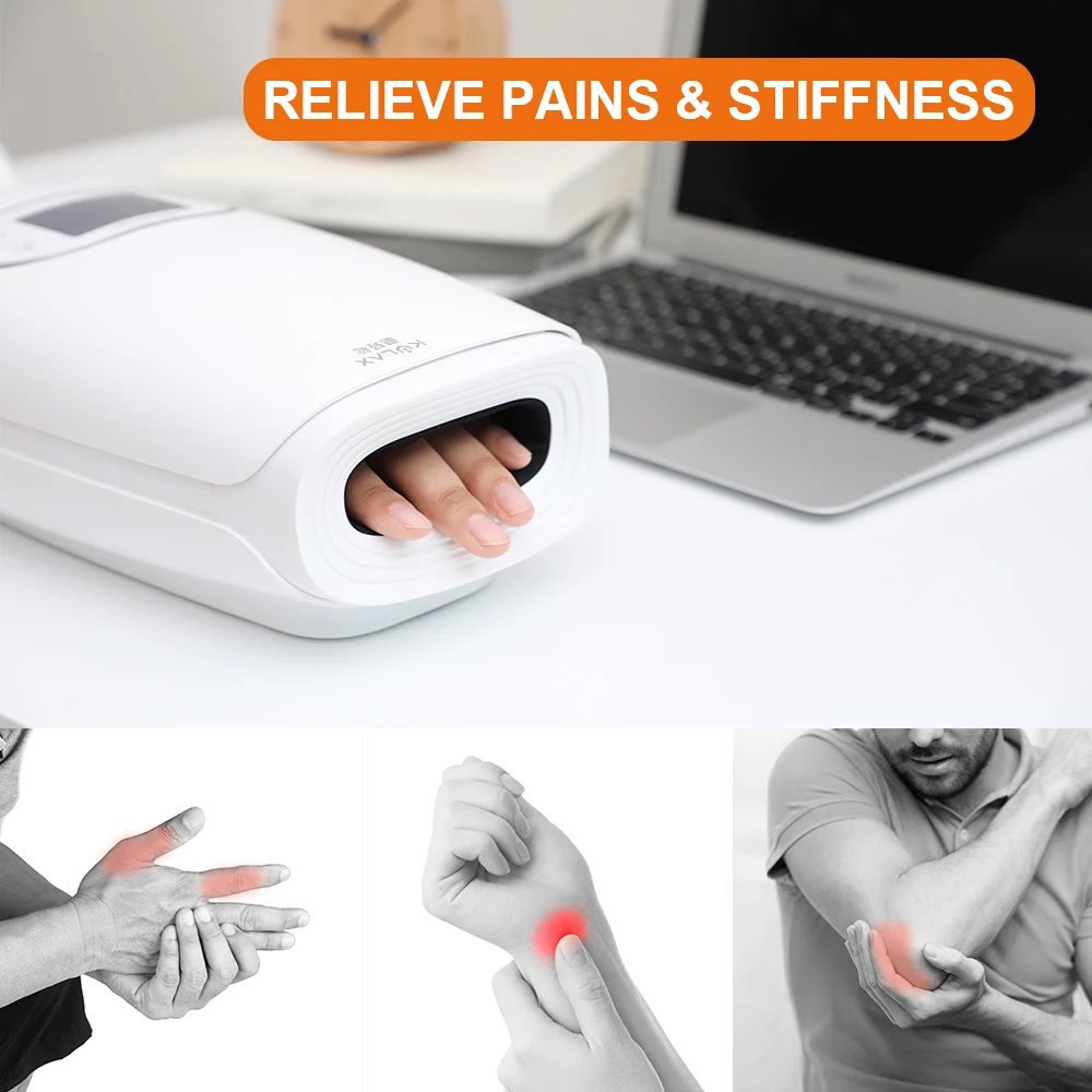 Graphene Hot Compress Therapy Acupressure Finger Relax Machine for Hand ...
