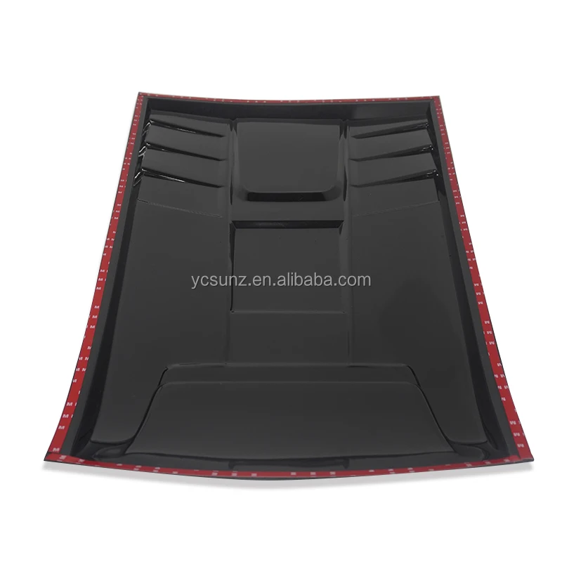 YCSUNZ ABS Matte Black Hood Scoop Trim Cover for Isuzu Dmax 2020 2021 ...