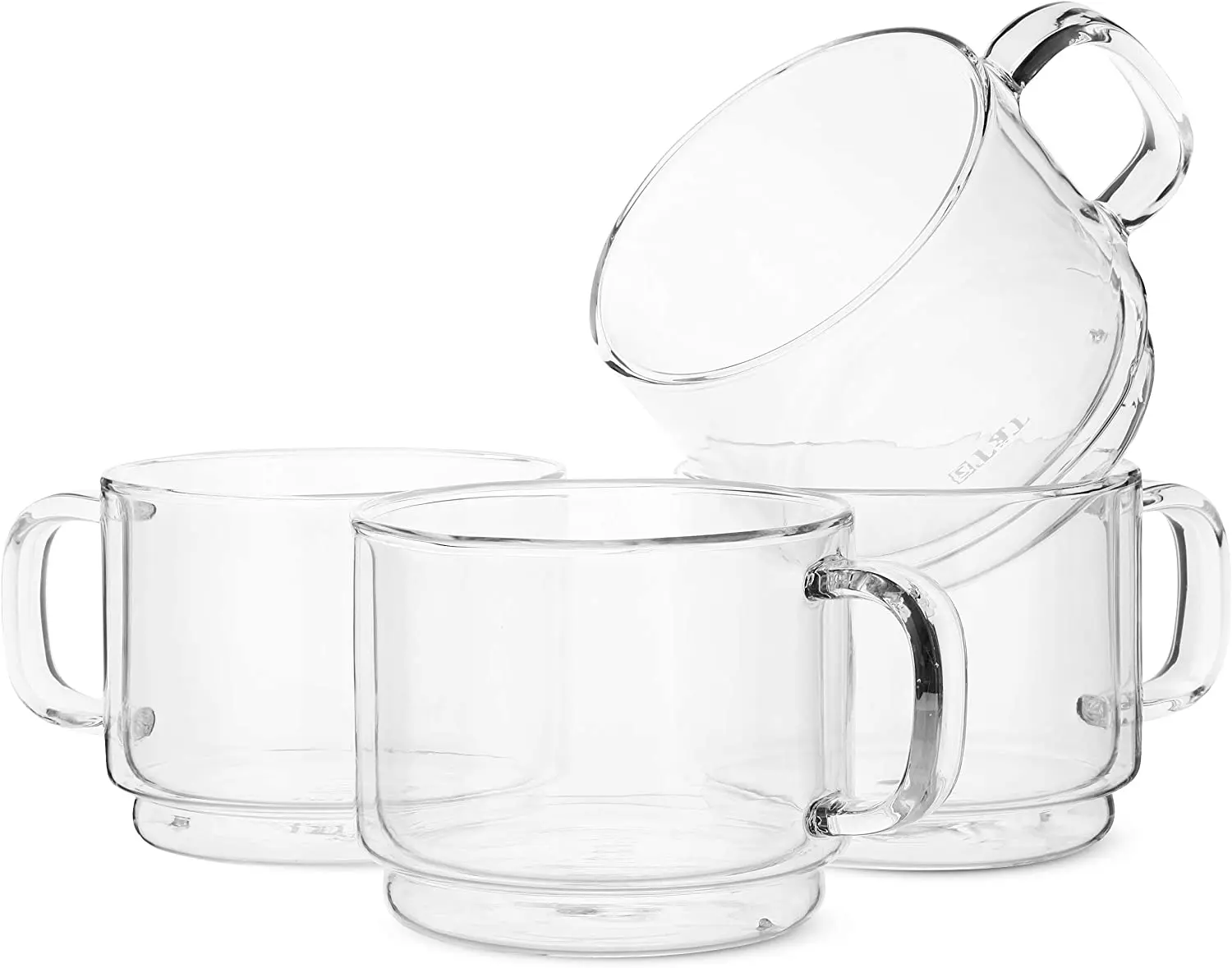 Custom Double Layered High Borosilicate Transparent Glass Tea And ...