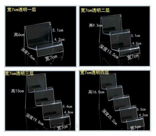 Clear Acrylic Wallet Display Stand 3 Layers Transparent Acrylic Purse ...