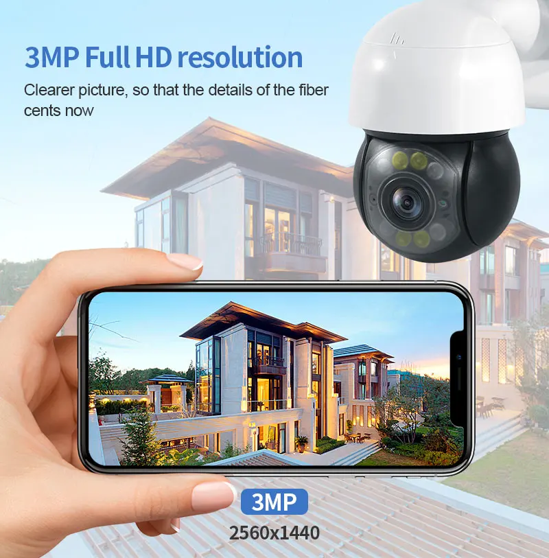 Sectec IP Camera - QC2 Camera with 5MP, Night Vision, & Two-Way Audio