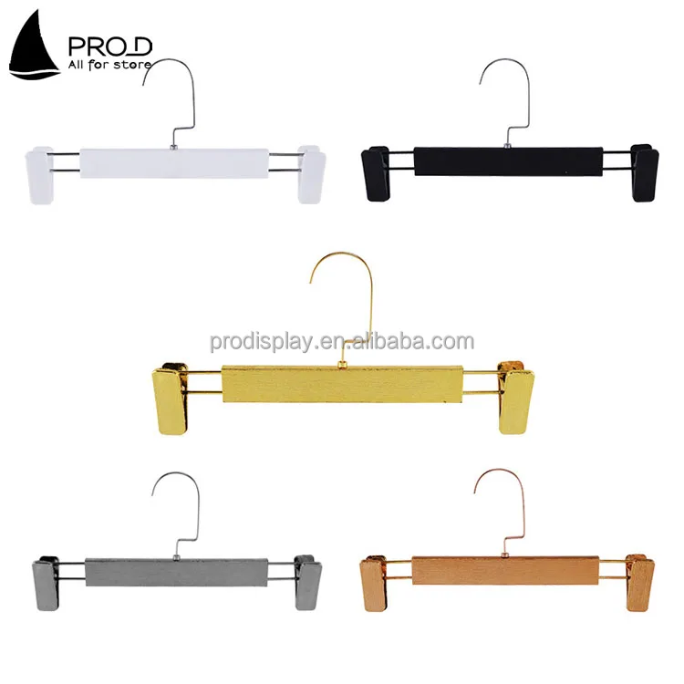 Wholesale Clothes Store Trouser Display Cheap Black Gold Pants Clip ...