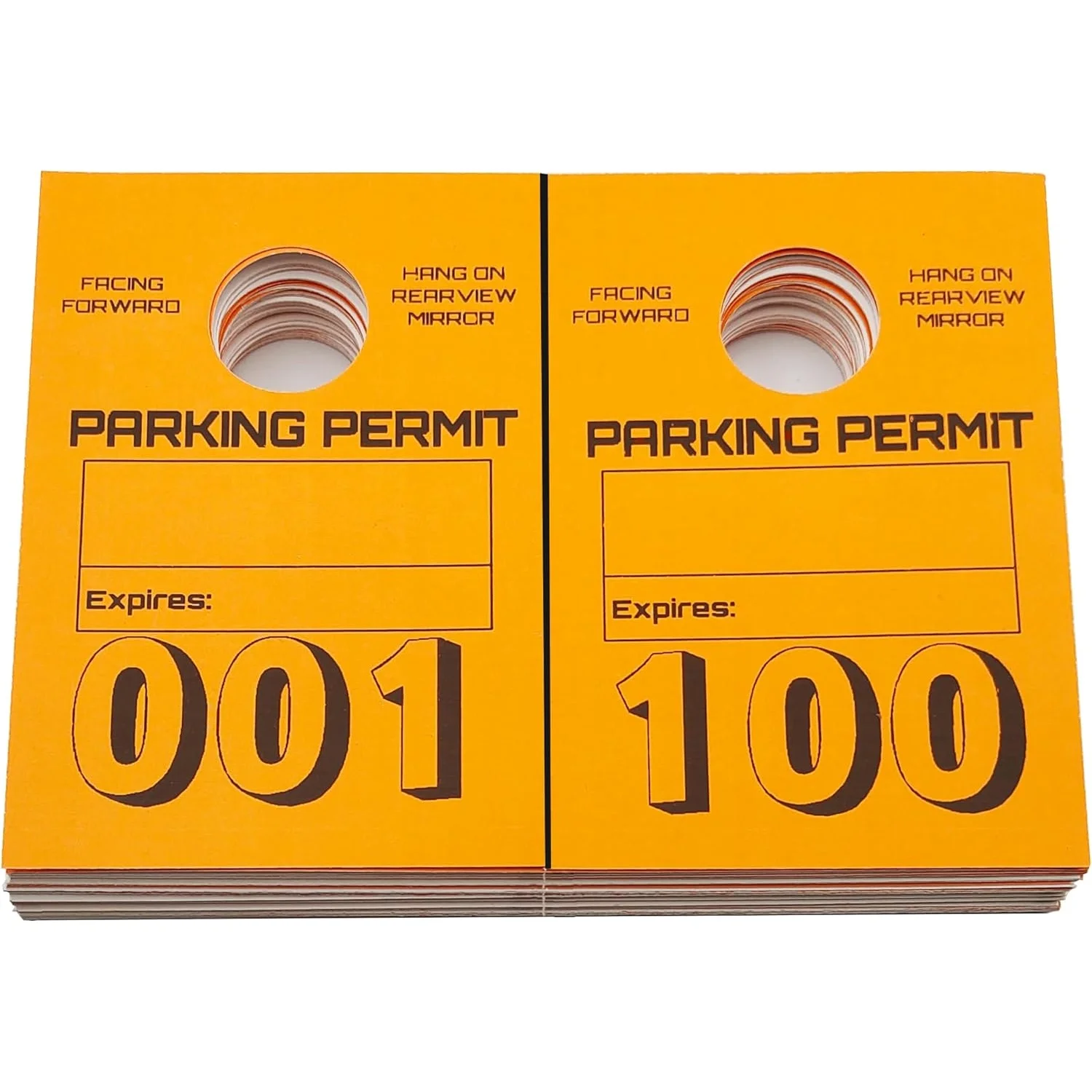 Parking Permit Hang Tags Temporary Parking Passes, Bulk Pack, Custom ...