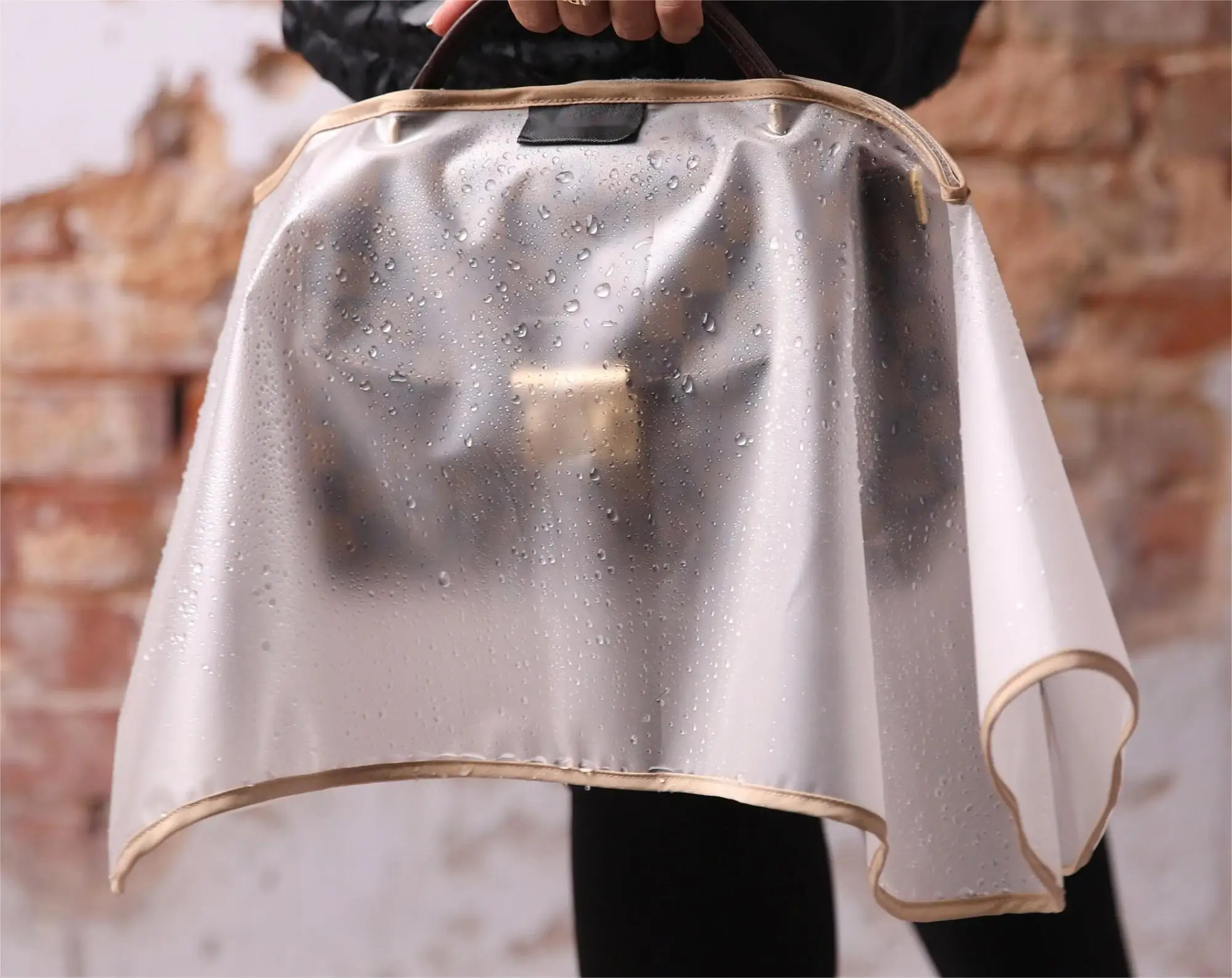 Designer Weather Resistant Rain Slicker Handbag Protector Bag Raincoat