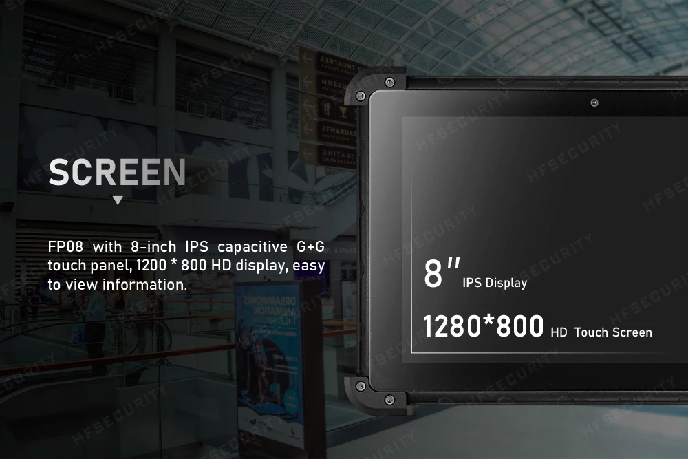 Hfsecurity Fp08 Capacitive Finger Time Attendance Tablet Barcode Scan ...