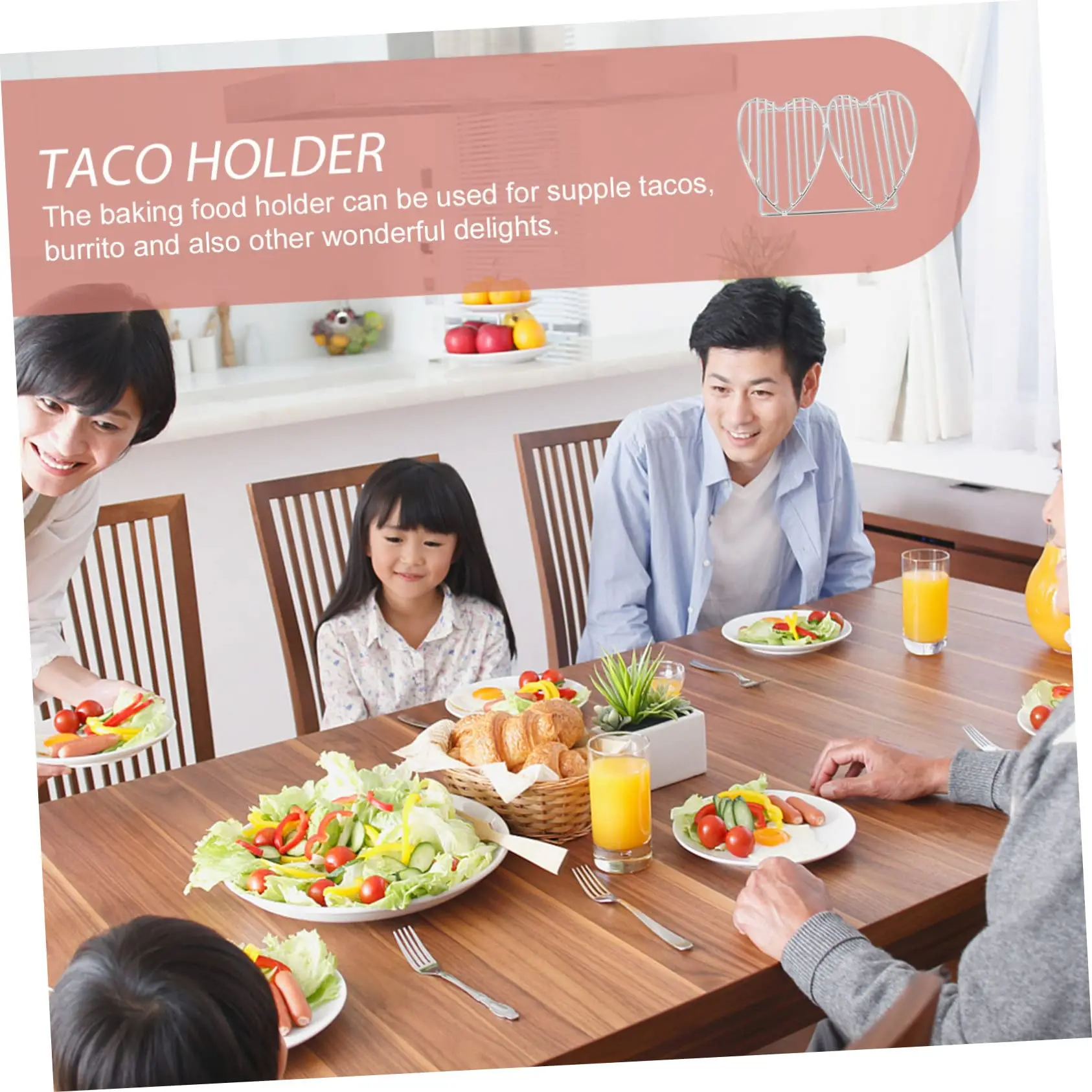 Shell Holder Taco V Shaped Stainless Steel Taco Stand Rack Tray Taco ...