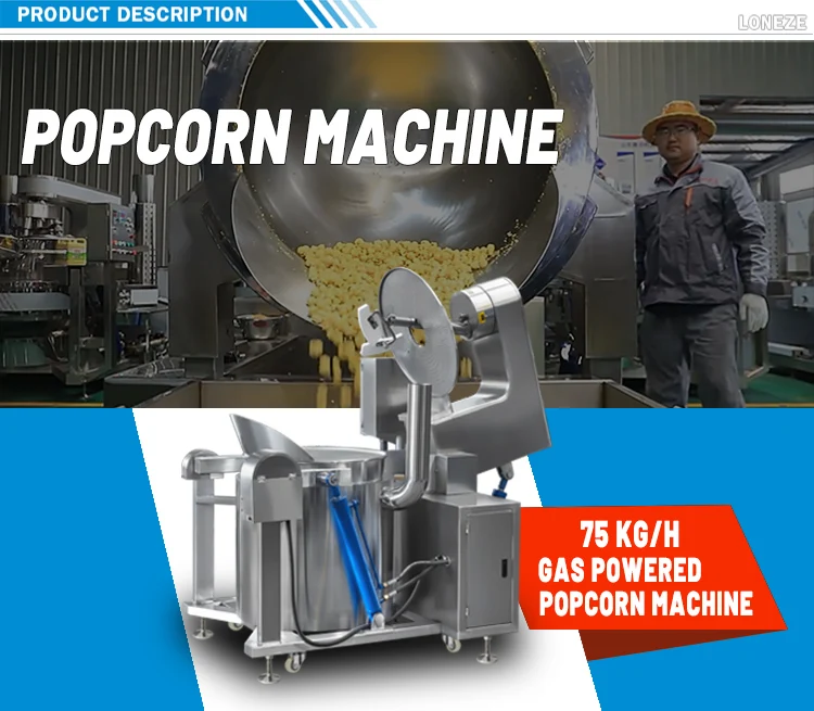 Industrial Full Automatic Caramel Sweet Popcorn Machines