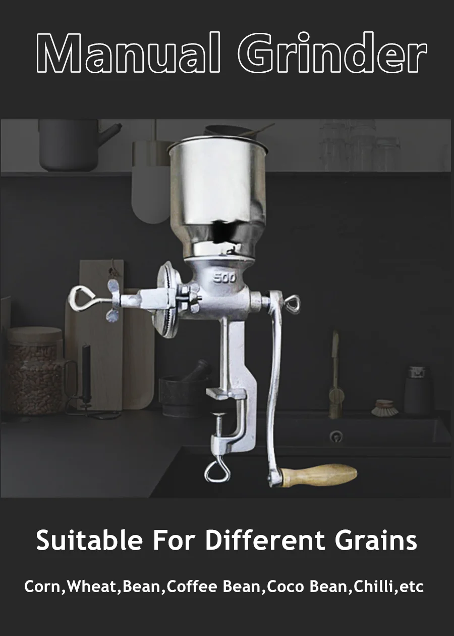 Corn Milling Machine Grain Crusher Manual Maize Peanut Coffee Cocoa ...