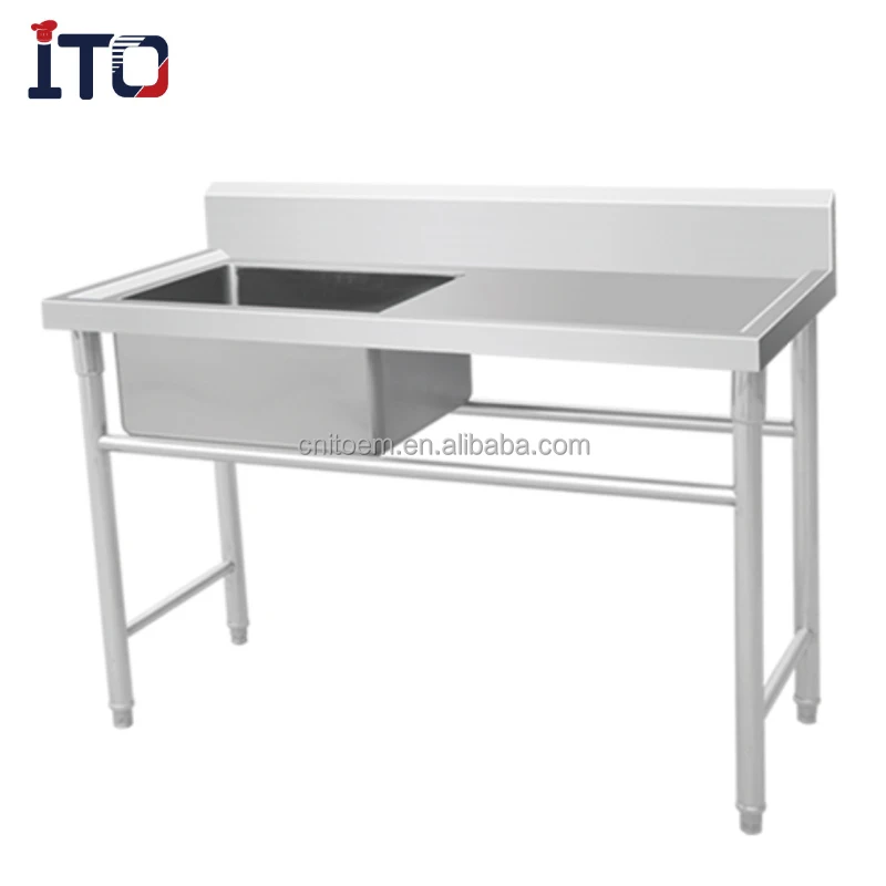 Commercial Stainless Inox Kitchen Sink With Workbench - Buy Kitchen ...