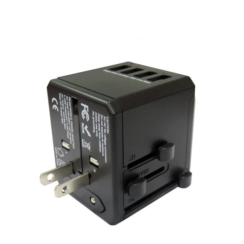 Customize Logo Travel Adapter Travel Adapter With 3 Usb And Type-c ...